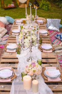 Bohemian Style Summer Dinner Party Inspiration \ Boho Glam Dinner